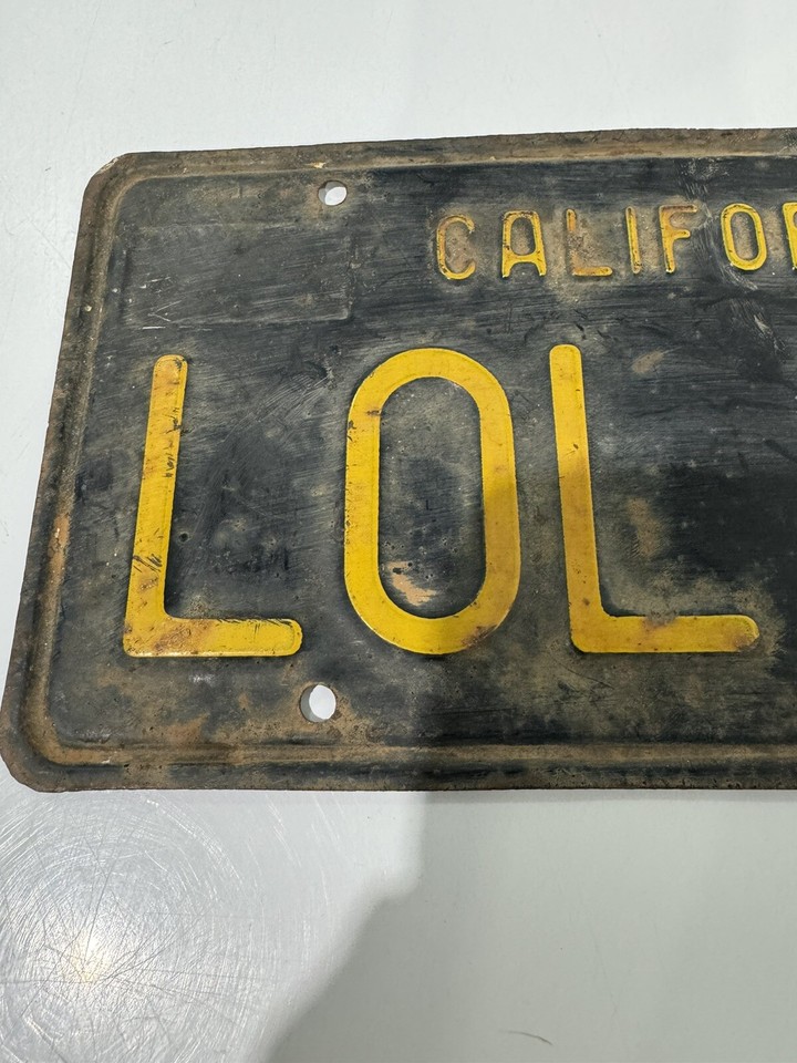 Vintage Estate 1963 California Black License Plate 1960s LOL RARE ...