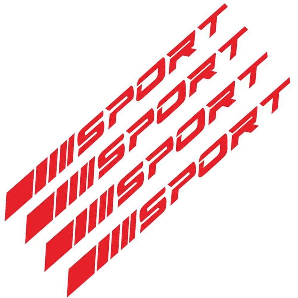4X Decal Sticker Vinyl Universal SPORT Logo Decals Mark Car Wheel Rim ...
