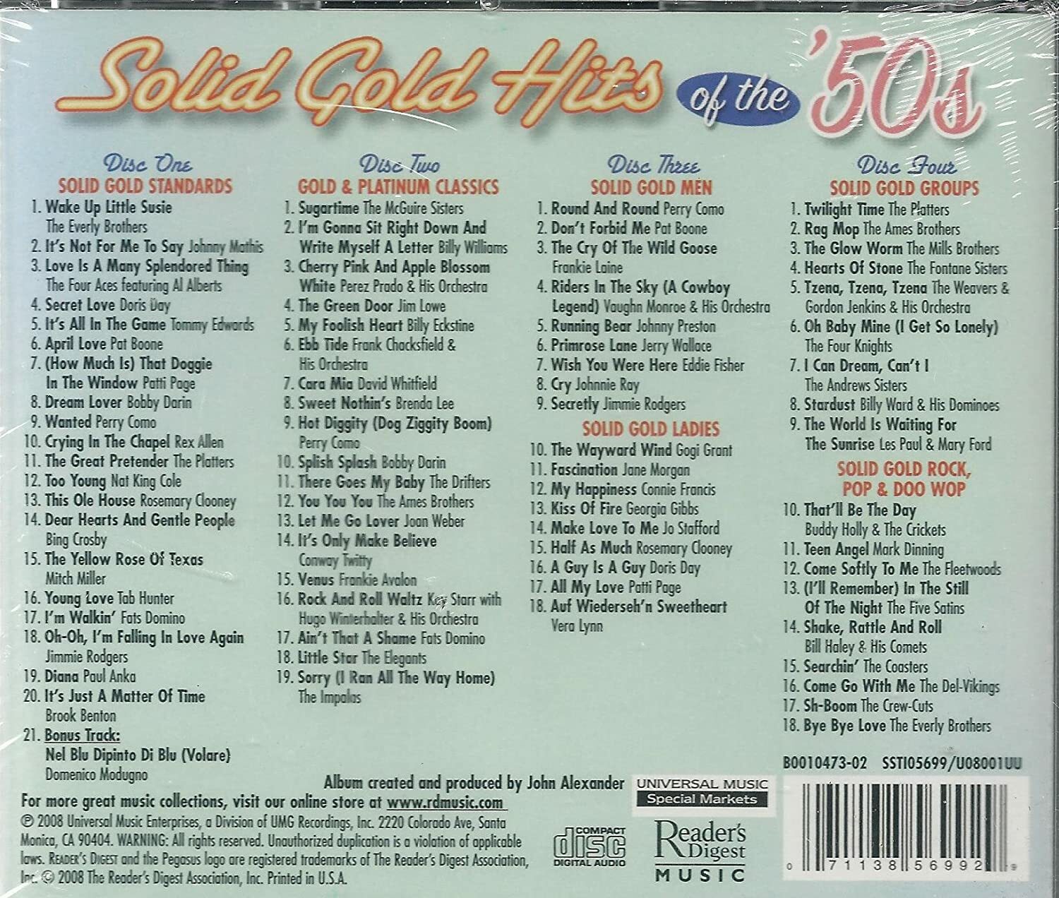 Solid Gold Hits of the 50's - 4 CD Set, from Reader's Digest Music | eBay