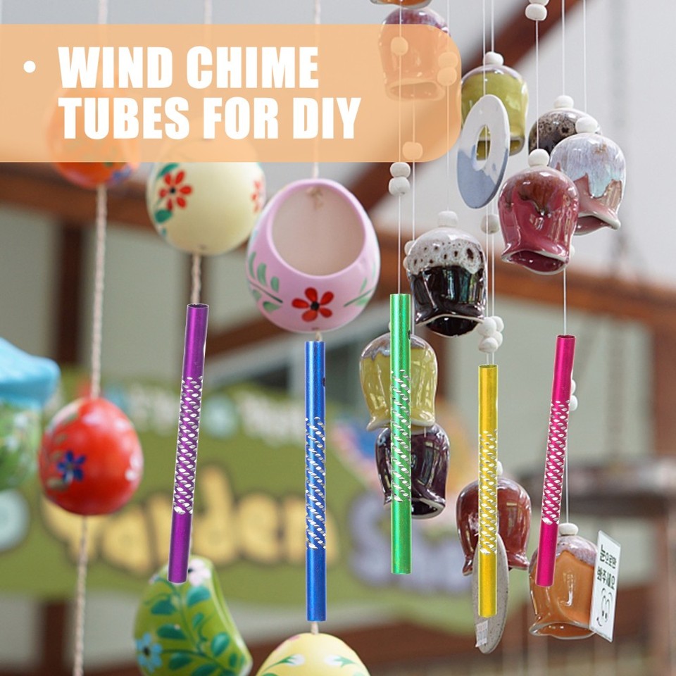 50Pcs Metal Wind Chime Tubes DIY Craft Parts for Garden Decoration | eBay