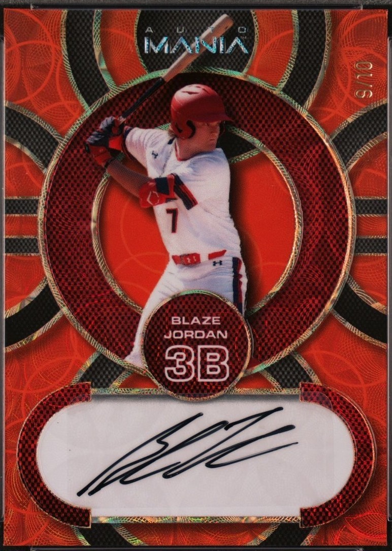 2023 Wild Card Auto Mania - Circles Blaze Jordan #AM-C3 Red Rainbow /10 ...