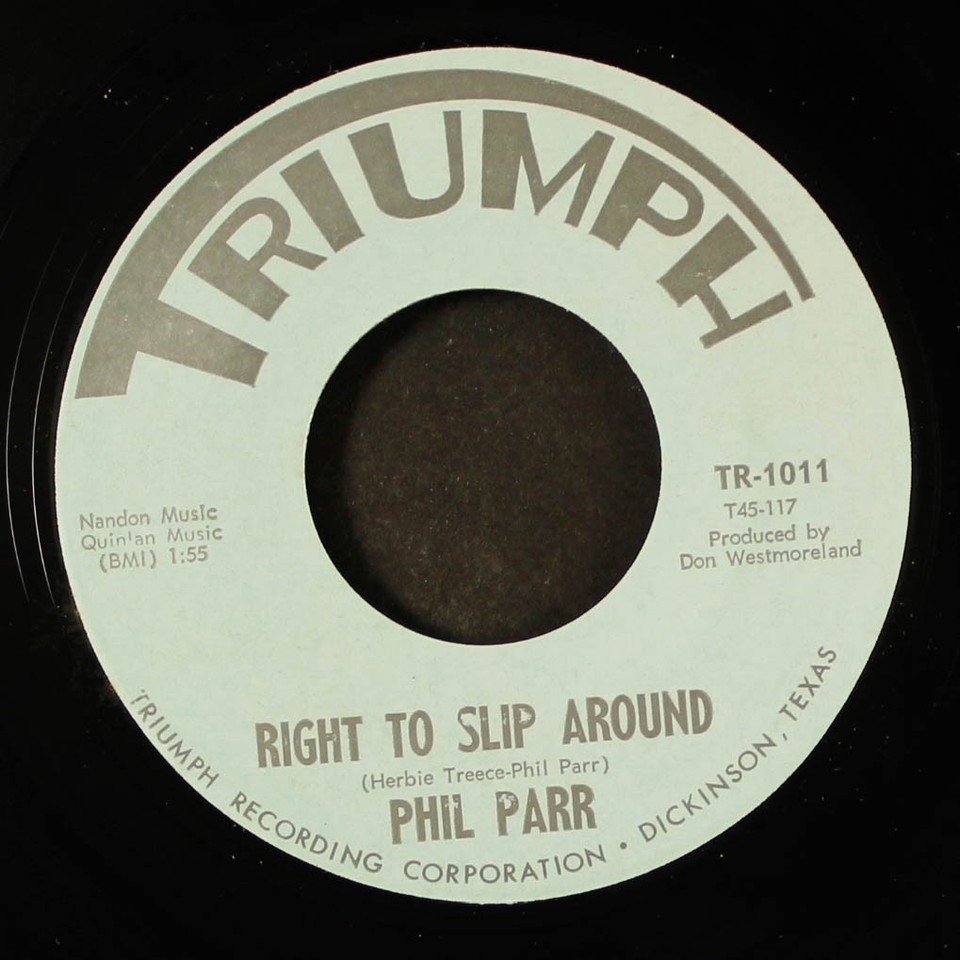 PHIL PARR: mine are not careless hands / right to slip around TRIUMPH 7 ...