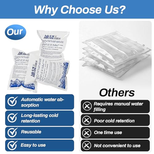 35 Pcs Dry Ice Packs for Shipping - Reusable Cold Ice Packs for ...