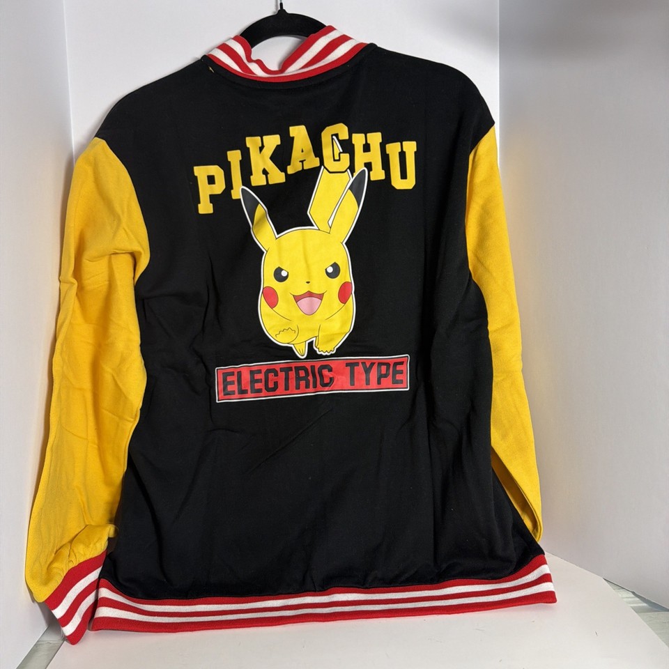 Pokemon Pikachu Varsity Jacket · Black/Yellow · Large (14-16) | eBay