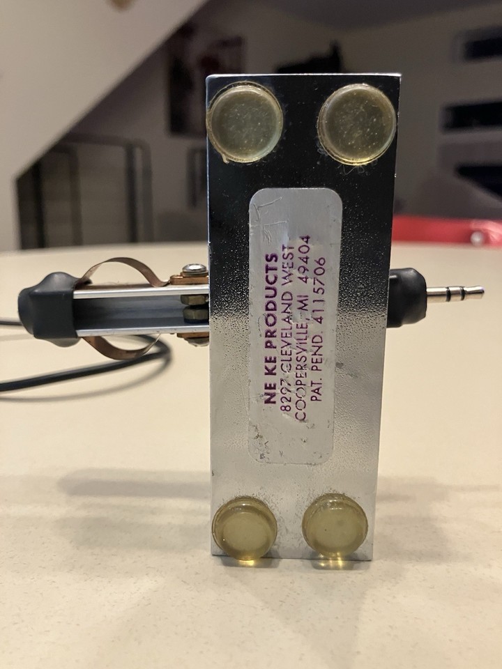 Te Ne Ke Iambic Paddle Morse code key early version by NE8KE w/ steel ...
