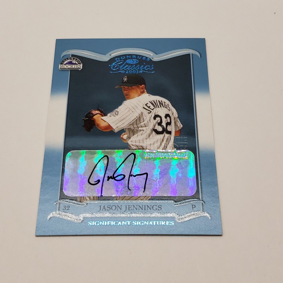 2003 Donruss Classics Significant Signatures #7 Jason Jennings Auto ...