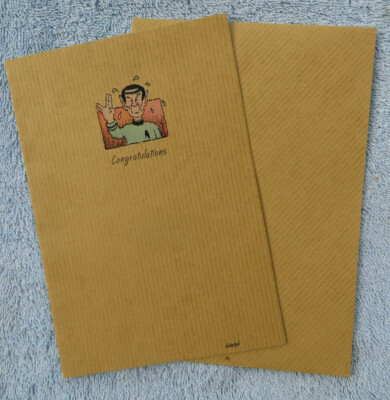 Hallmark Lite Star Trek Greeting Card "Congratulations" Spock artwork ...