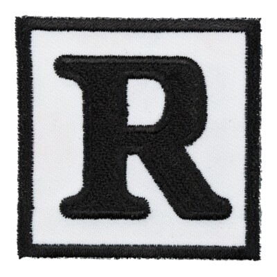 Rated R Black & White Patch, Biker Patches | eBay