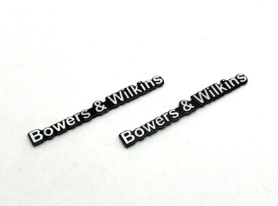 2 x BOWERS & WILKINS BADGE SPEAKER STICKER EMBLEM 51mm x 5mm adhesive ...