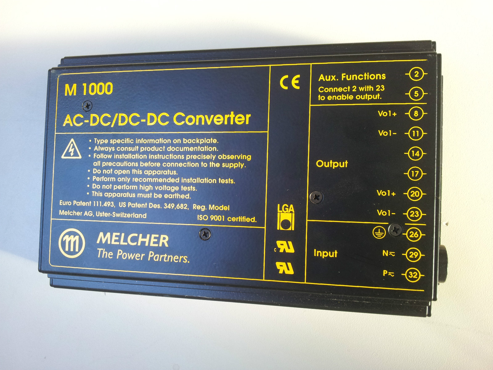 Melcher M 1000 LM 1001-7R LM10017R AC DC/DC-DC Converter 5.1V, 0...8A ...