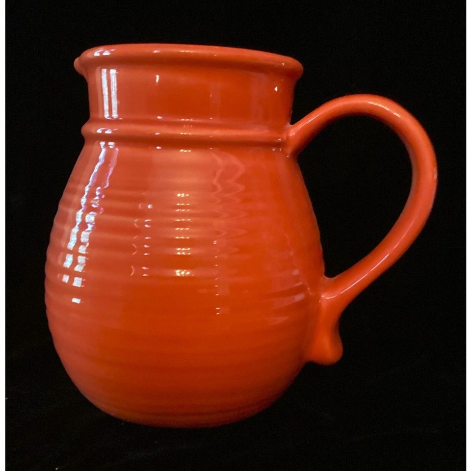 75% OFF BJ325 Vintage Treasure Craft Pitcher Orange Pitcher Ceramic ...