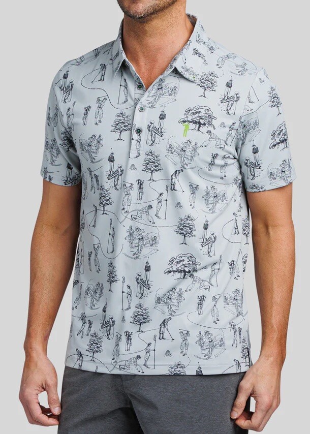 William Murray Pinner Golf Polo - XL - Mens - Grey | eBay