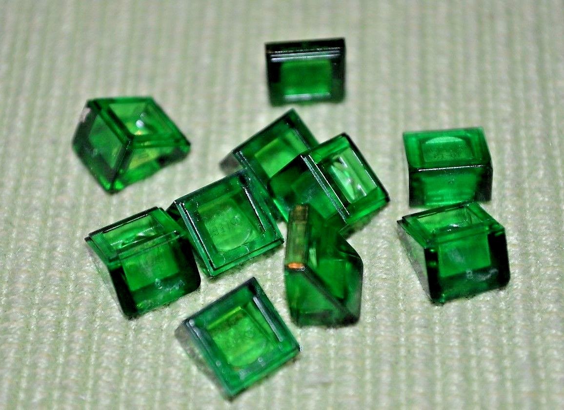 (10) 1x1 Clear GreenTraslucent Extra Small Slope Bricks ~ New Lego ...