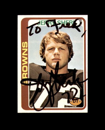 Jerry Sherk Hand Signed 1978 Topps Cleveland Browns Autographed | eBay