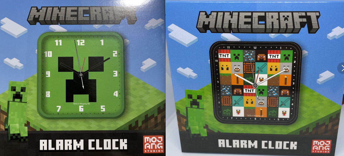 Minecraft Axolotl Light MINECRAFT Alarm Clock Set 130mm Night Light Kids