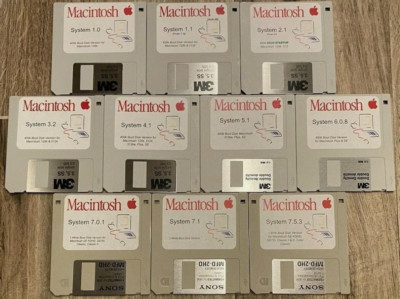 Apple Macintosh Boot Disk System [1.0 - 8.0] 400/800k/1.4 Floppy for ...