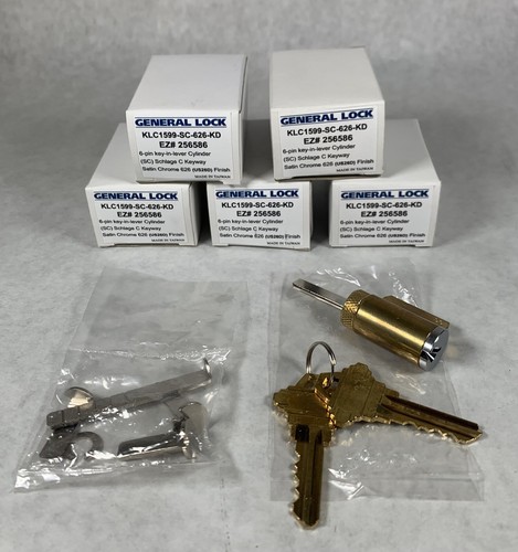 NEW (Lot of 5) General Lock KLC1599-SC-626-KD 6 Pin Key In Lever ...