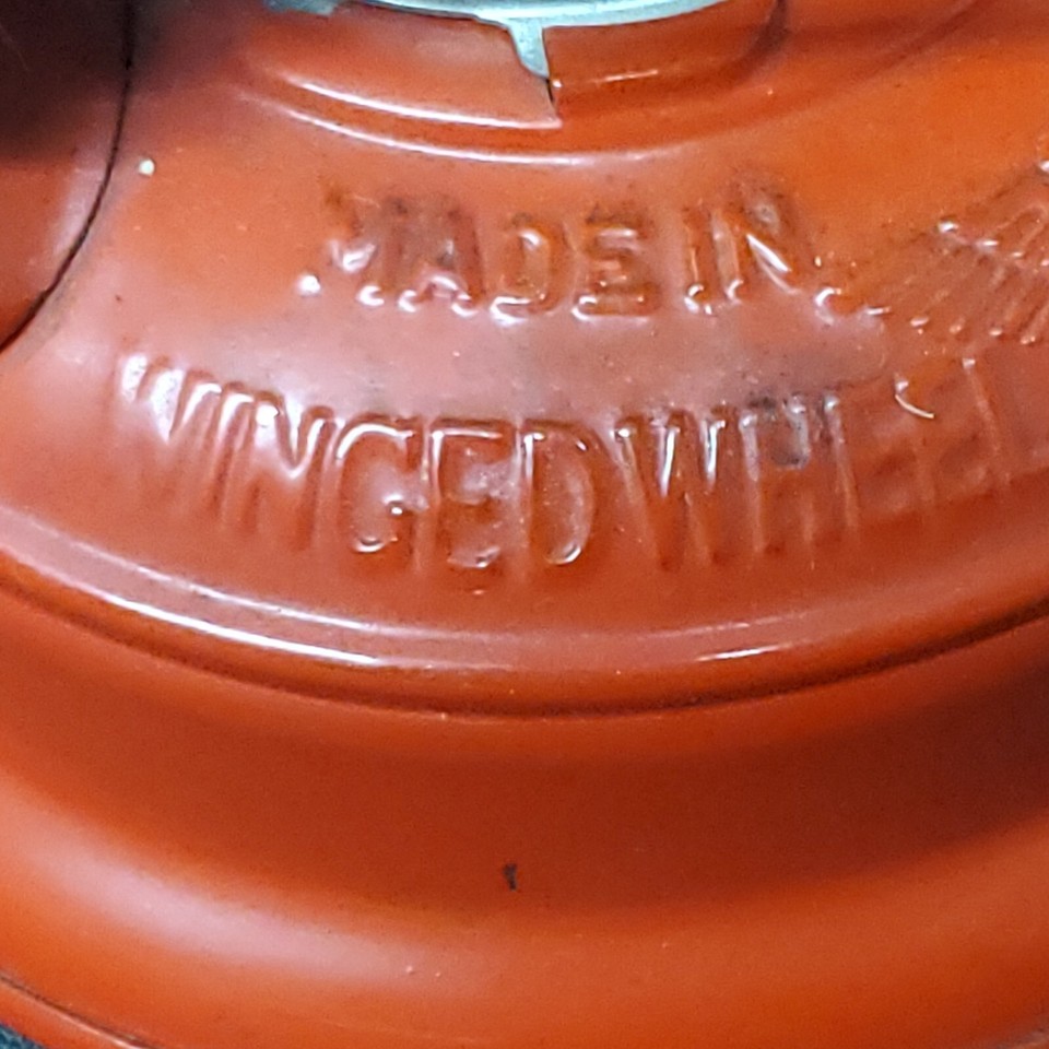 Red Winged Wheel No. 350 Lantern 7½" Made in Japan Clear Globe Vintage ...