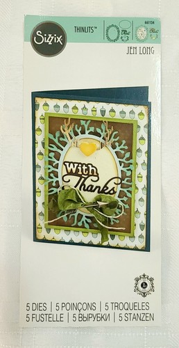 Sizzix Thinlits PHRASE, WITH THANKS & FRAME Metal Dies 5PC Die Set Thank You NEW | eBay