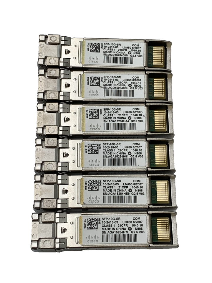 Lot of 24 Cisco SFP-10G-SR 10-2415-03 10GBASE-SR SFP+ Transceivers | eBay
