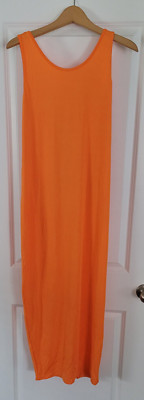 New, ANSELF, Women's, Casual, Dress, Summer, Beach, Orange, Size Small ...