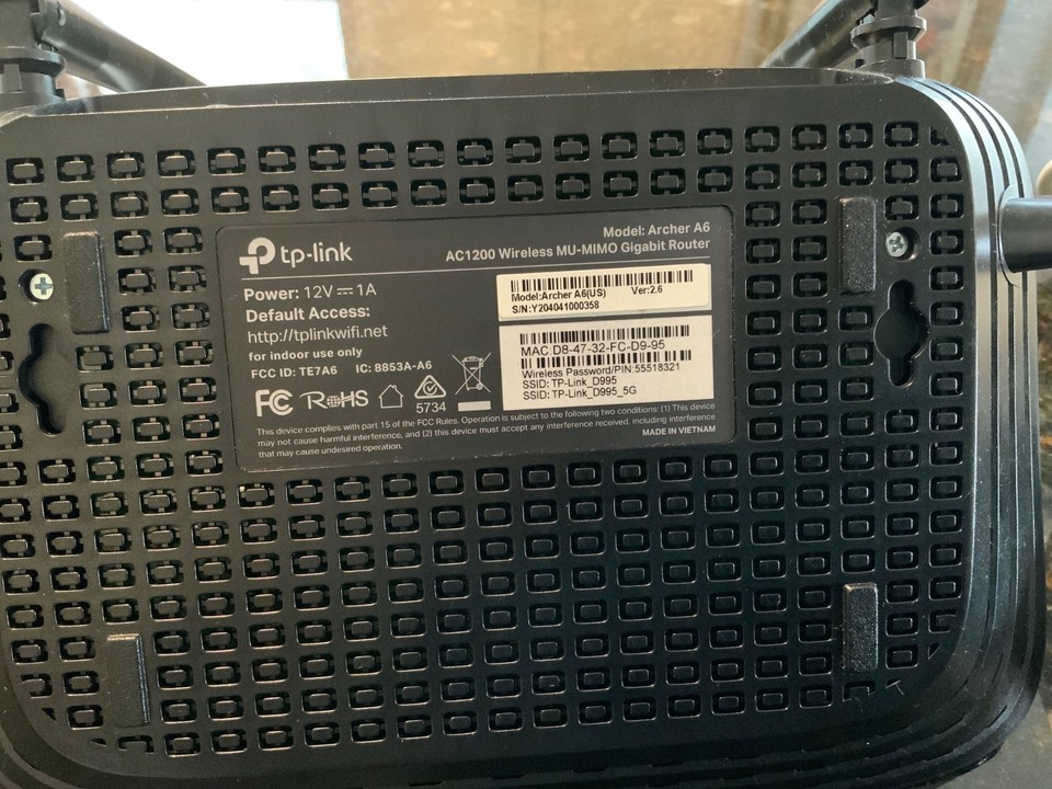 TP-Link AC1200 Gigabit WiFi Router (Archer A6) Dual Band MU-MIMO ...