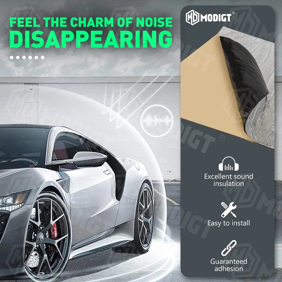 15 Sheets Sound Deadener Mat Automotive Insulation Heat Shield Noise ...