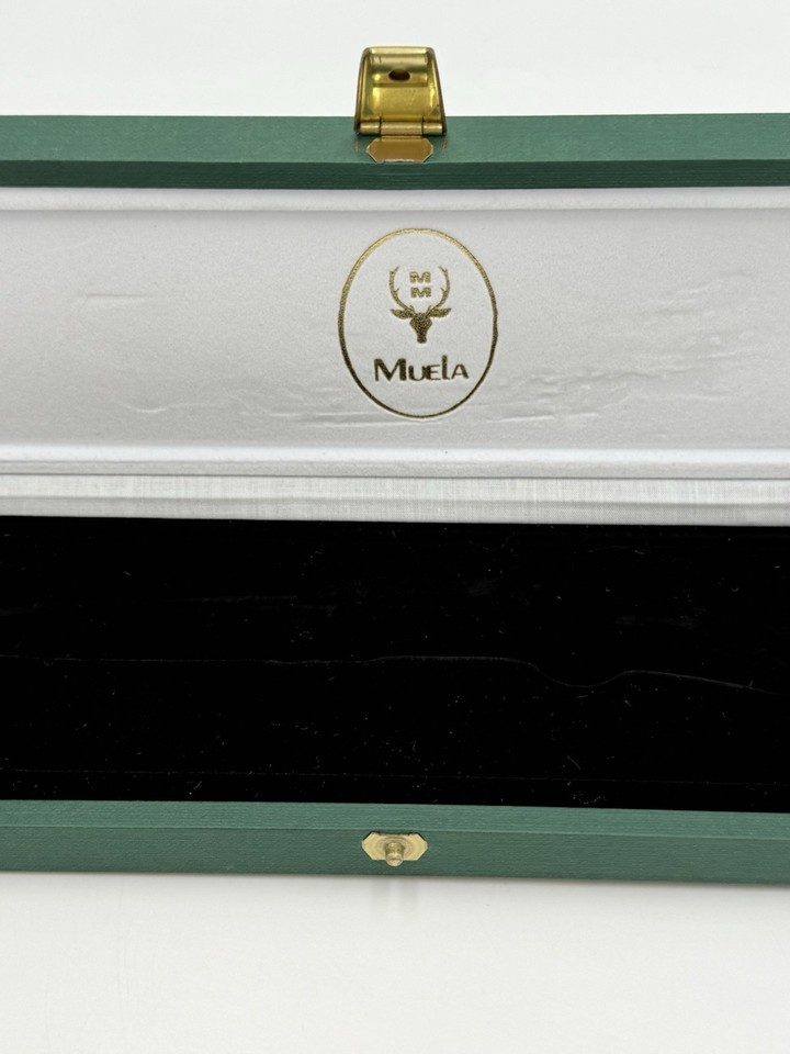 Muela 3.5" Folding Knife Presentation Box Green 9.25" x 3.25" EMPTY BOX ...