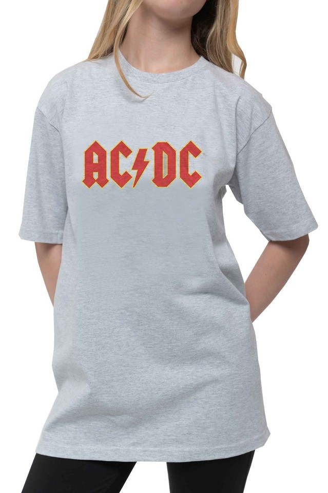 ACDC Kids T Shirt Classic Band Logo Nue offiziell Heather Grau Ages 3 ...