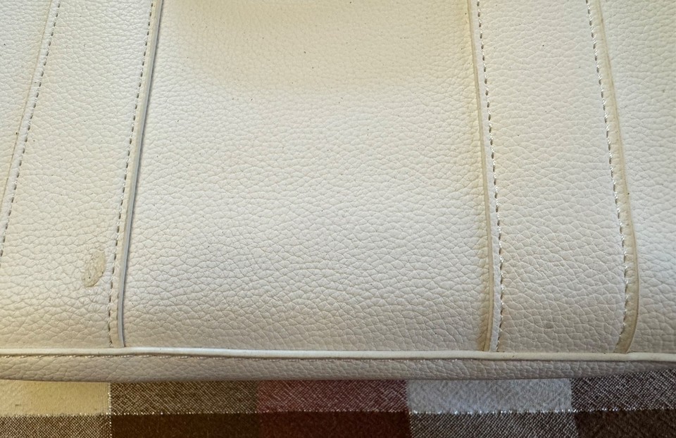 Fake Faux Tote Bag Purse Marc Jacobs Knockoff White Black Lettering ...