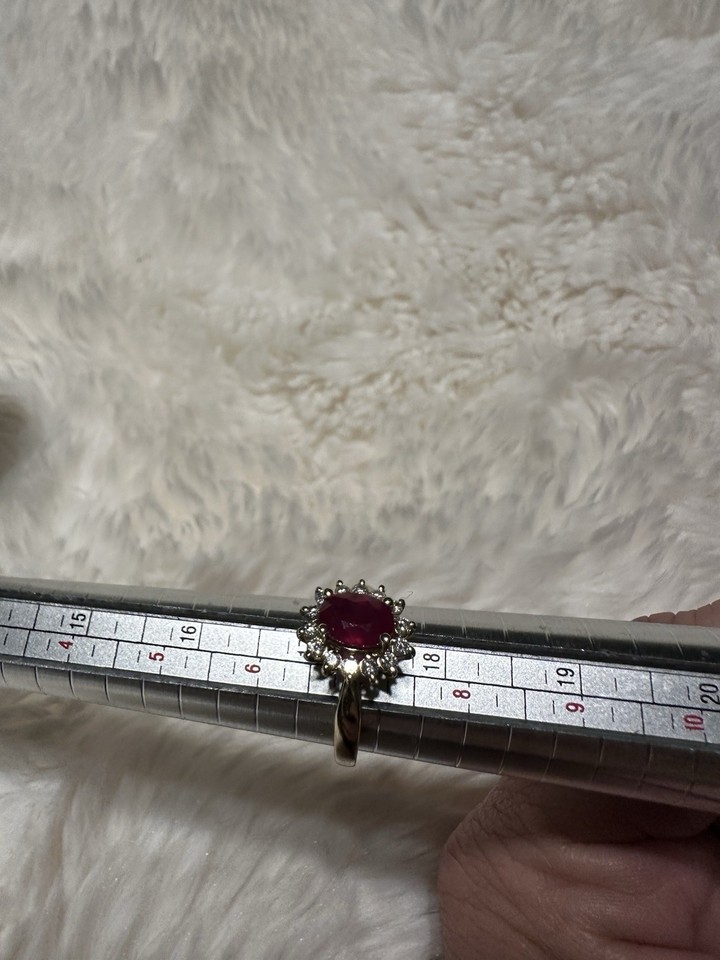 14 Kt Yellow Gold Ruby And Diamond EFFY Ring | eBay