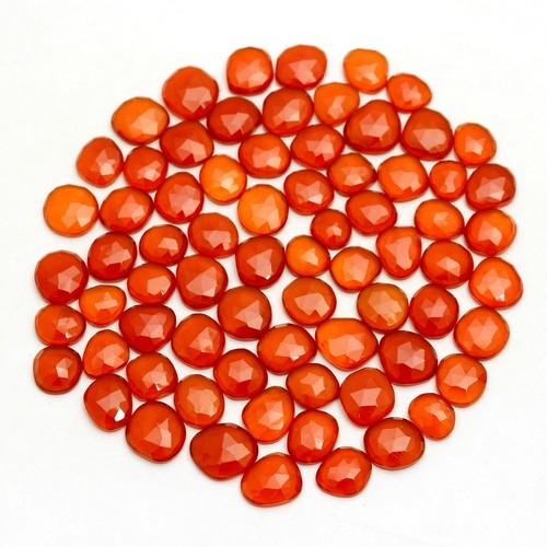 Natural Carnelian Top Quality Faceted Rose Cut Loose Gemstones Lot 10mm ...