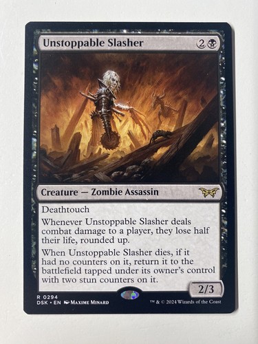 Unstoppable Slasher (0294) *Non-Foil* Base Rare DSK MTG Duskmourn NM/MT ...