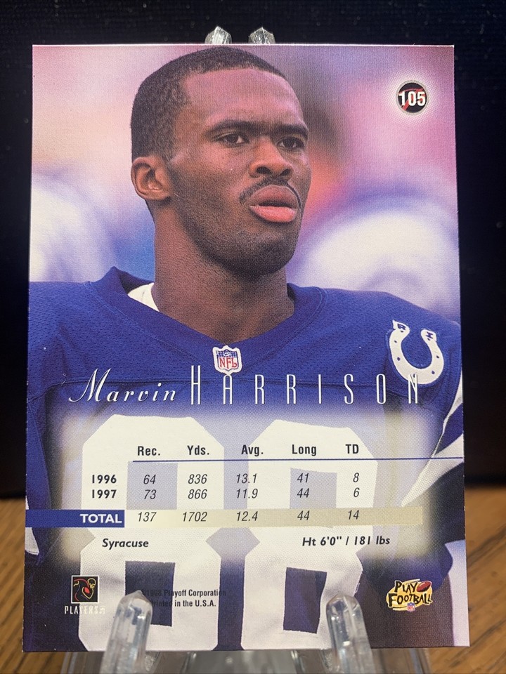 1998 Playoff Prestige Hobby Football Card #105 Marvin Harrison | eBay