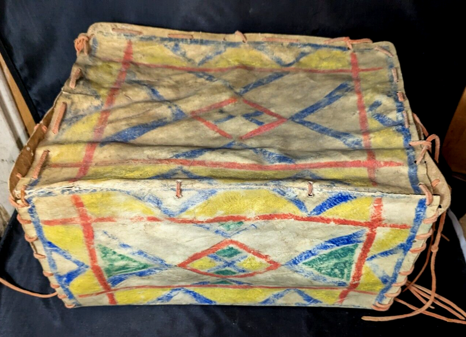 Antique Sioux Parfleche Container Sewing Box | eBay