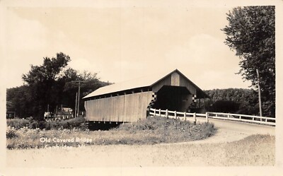 #H2232 CAMBRIDGE, VT. REAL PHOTO POSTCARD, COVERED BRIDGE | eBay