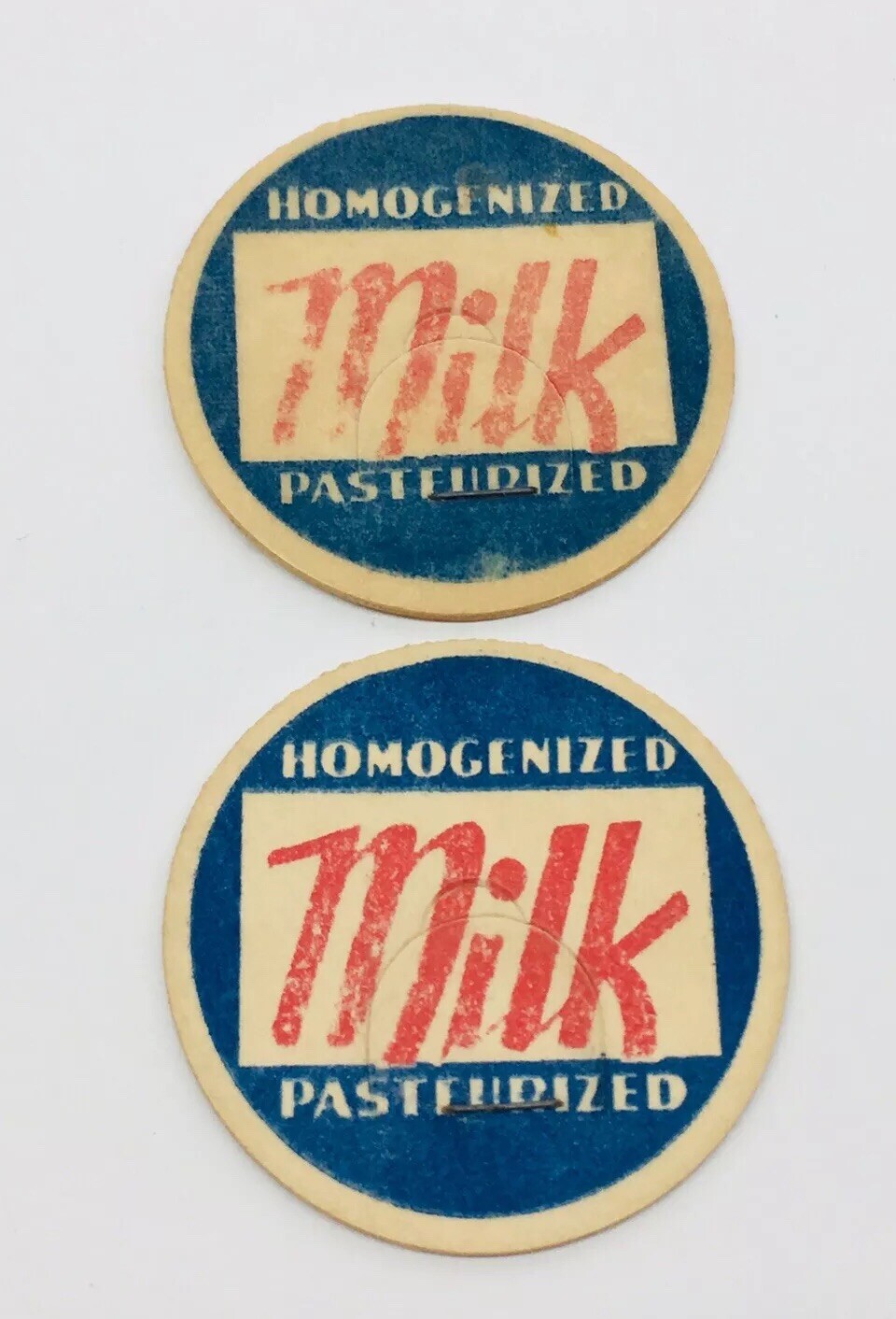 Milk Bottle Cap- Homogenized/ Pasteurized Set Of 2 | eBay