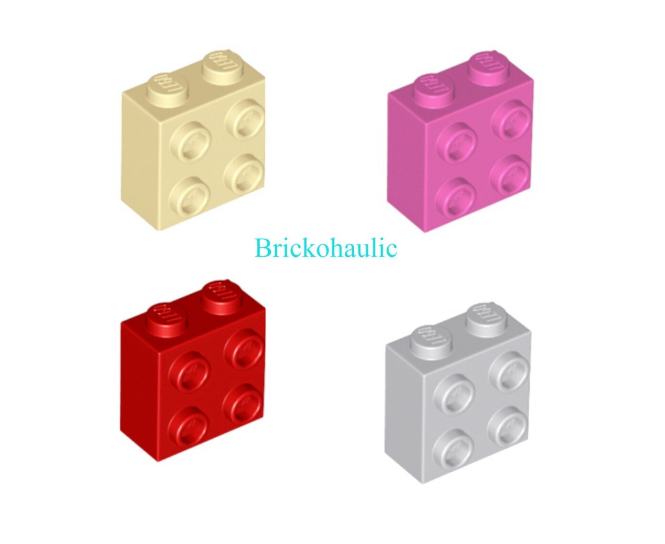 Lego Brick Modified 1 x 2 x 1 2/3 with Studs on 1 Side Parts Lot ALL ...