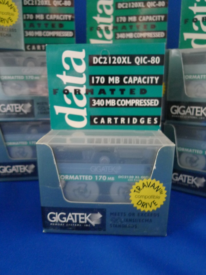 Lot of 20 Gigatek Data Cartridges DC2120XL QIC-80 170MB NEW OLD STOCK ...