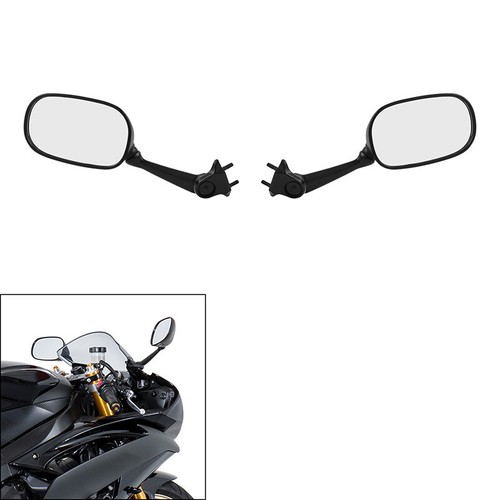 Black Left/Right Rear View Mirrors Fit For YAMAHA YZF-R6 YZFR6 YZF R6 ...