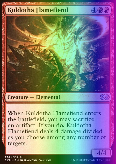 MTG Magic the Gathering Kuldotha Flamefiend (134/415) Double Masters LP ...