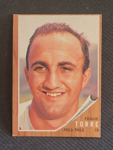 1962 Topps #303 Frank Torre Philadelphia Phillies Vintage Baseball Card ...