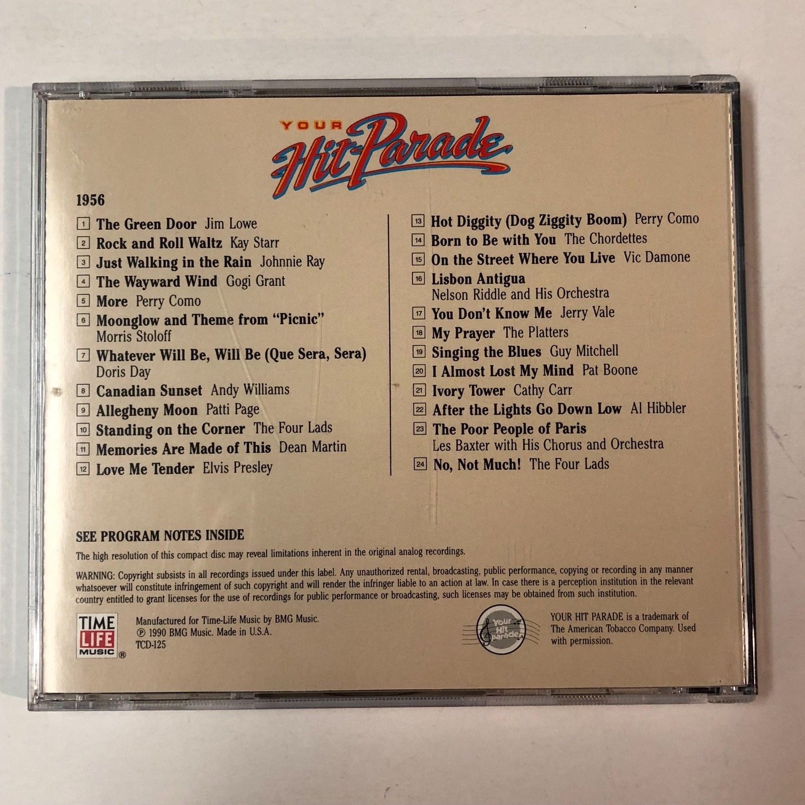 Your Hit Parade, Time Life Music, 5 CD lot, 1945, 1950, 1951, 1956 ...