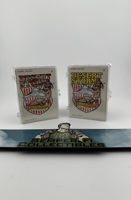 1991 TOPPS DESERT STORM 88-CARD & 11-STICKER Set Brown And Yellow ...