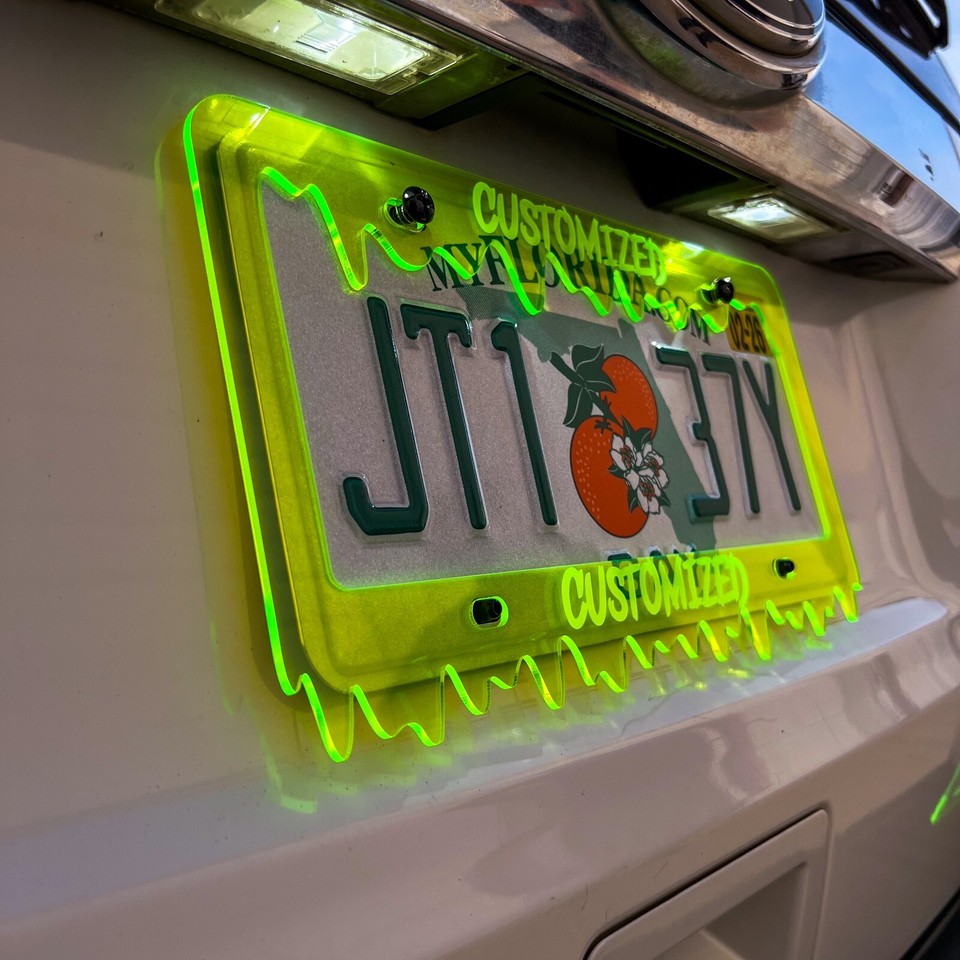 Slime CUSTOM PERSONALIZED License Plate Frame COLOR CHOICE | eBay