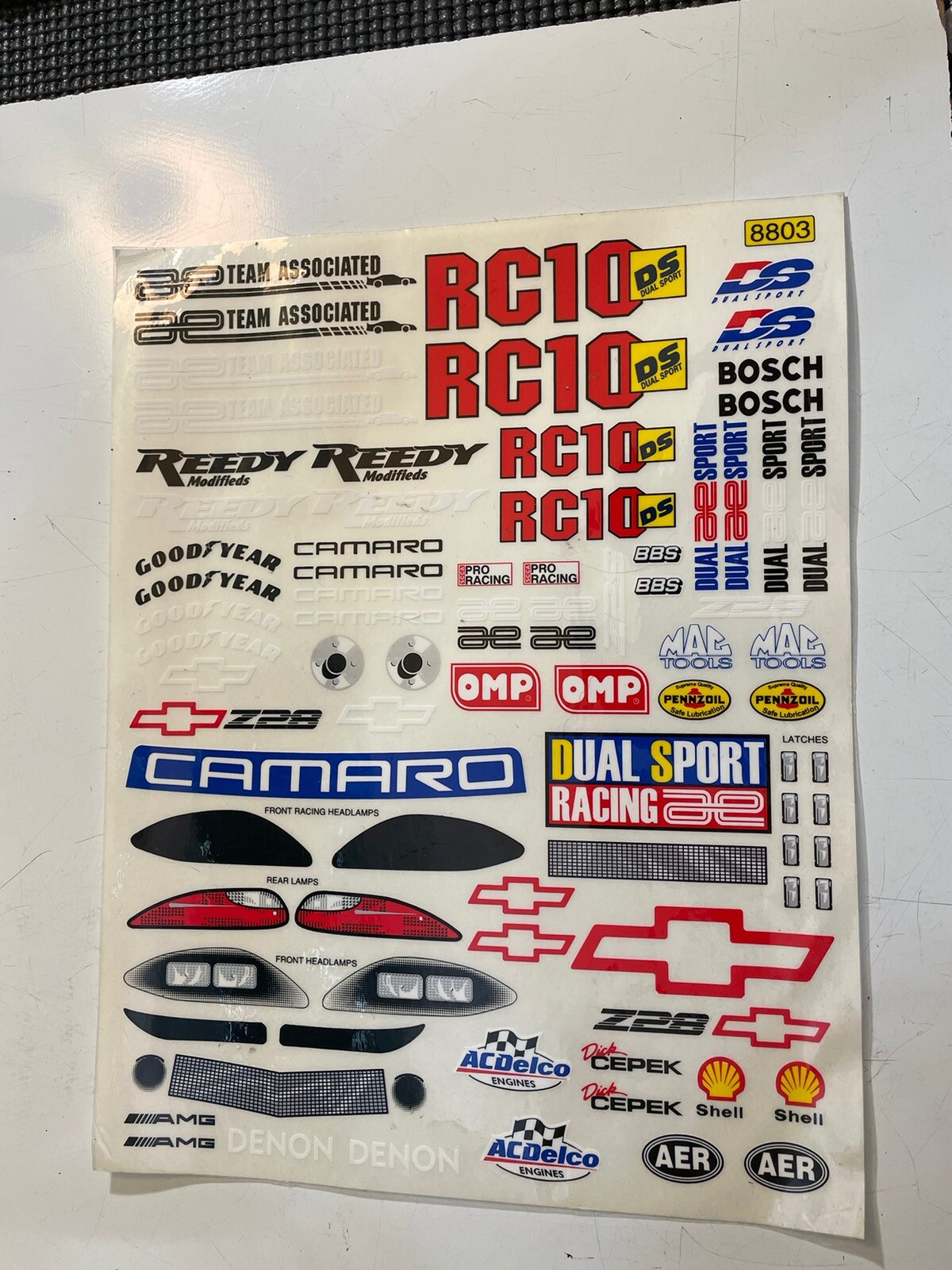Team Associated RC10 DS Buggy 8083 From Kit Decal Sheets | eBay