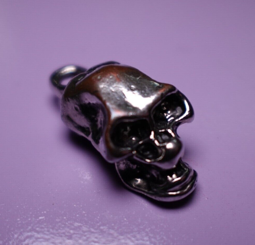 Retro Vintage Silver Gothic Human Skull Pendant Gothi… - Gem
