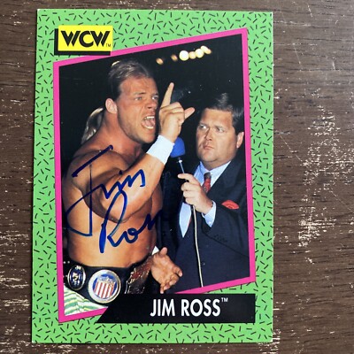JIM ROSS 1991 Impel WCW Card Autograph Wrestling Card | eBay