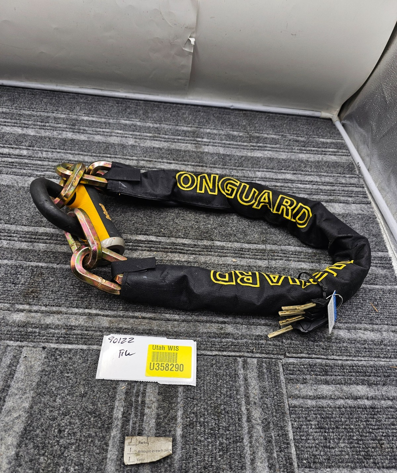 OnGuard Mastiff Chain Lock With Five Keys, Heavy Duty 22112131 80162202 ...