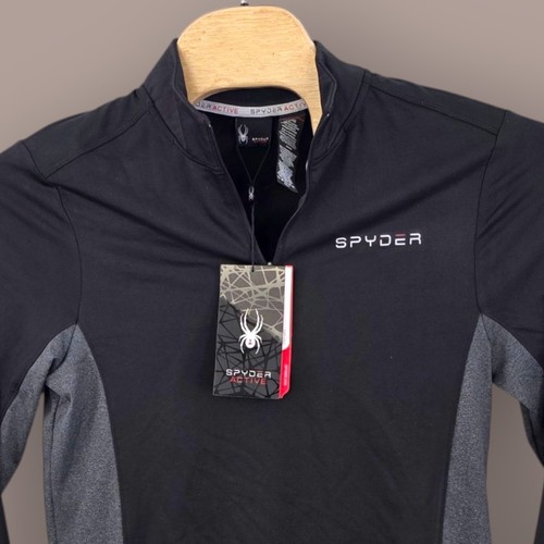 NWT Spyder Active Mens Size Large Long Sleeve 1/4 Zip Up ProW B ...